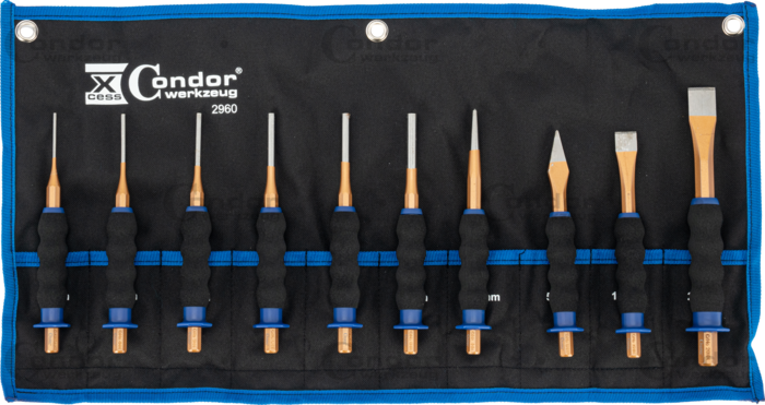 Poinçons et burins | Poignée Softgrip | 10 pcs