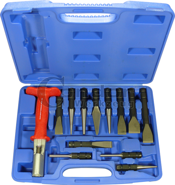 Burins et pointeaux | 13 pcs. | Têtes interchangeables | 4930