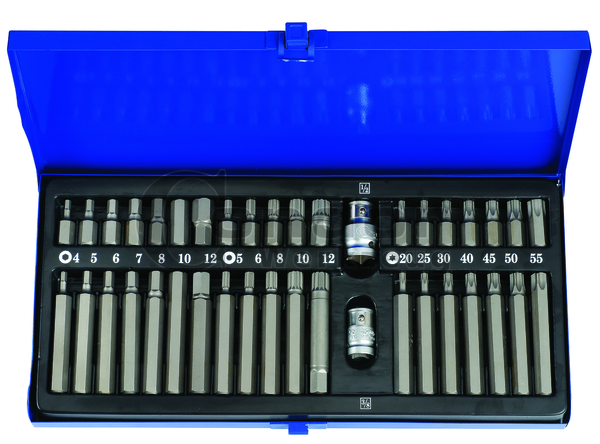 Embouts | 6 pans | Spline | Torx | 3/8 + 1/2 | 40 pcs