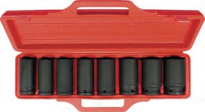 Douilles à impact Extra longues | Jeu de 8 pcs. | 3/4 | Acier Chromoly | 6 pans | 22-38 mm ...
